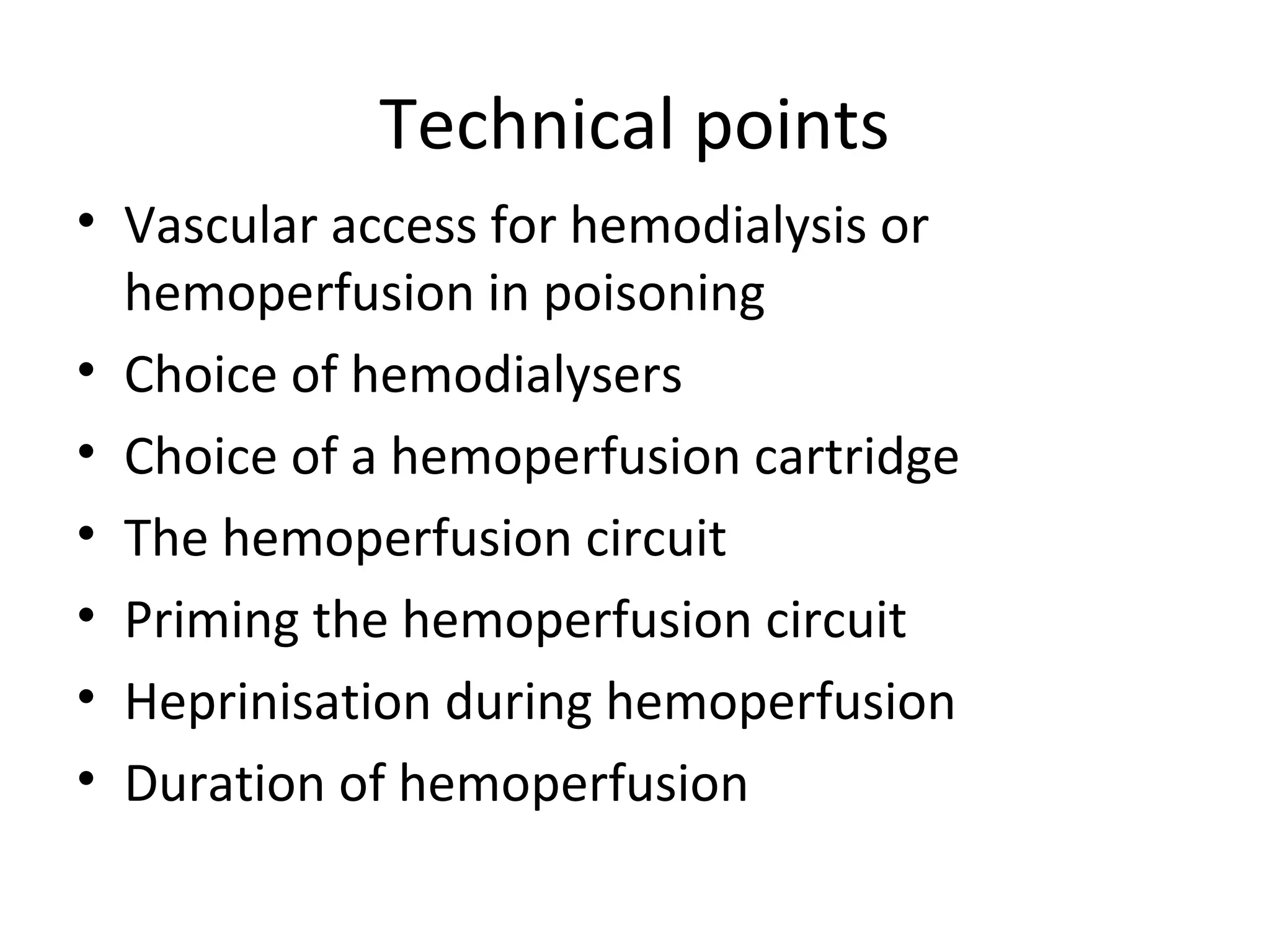 Management of poisoning by extracorporeal treatments | PPT