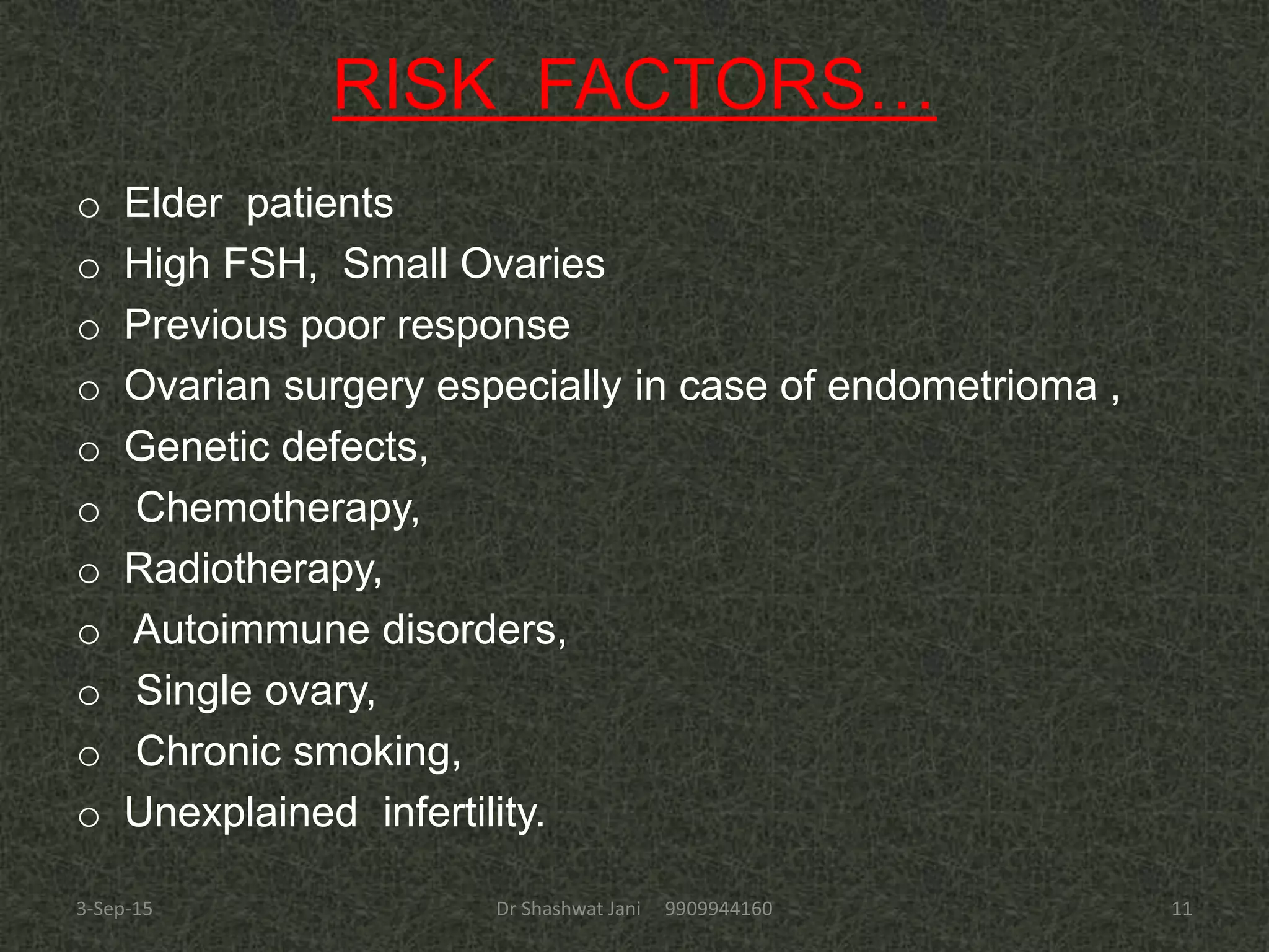 MANAGEMENT OF POOR RESPONDERS IN IVF BY DR SHASHWAT JANI | PPTX