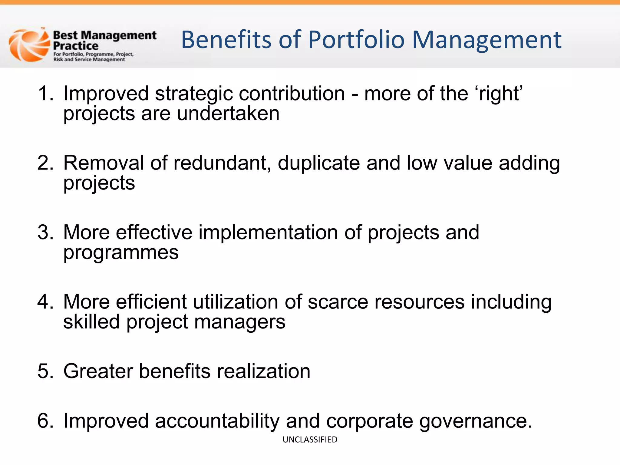 Managementof Portfolios Overview | PPTX