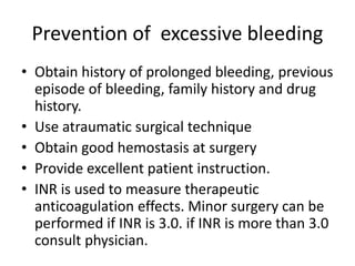 Management of post extraction bleeding | PPTX
