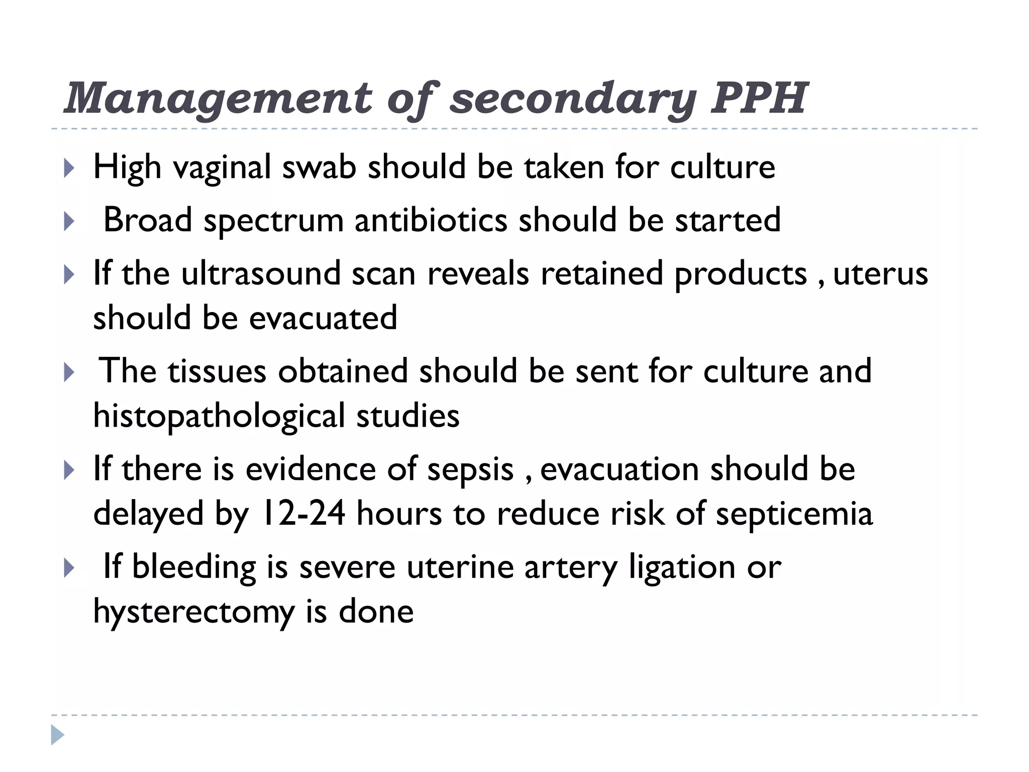 Management of postpartum haemorrhage | PDF
