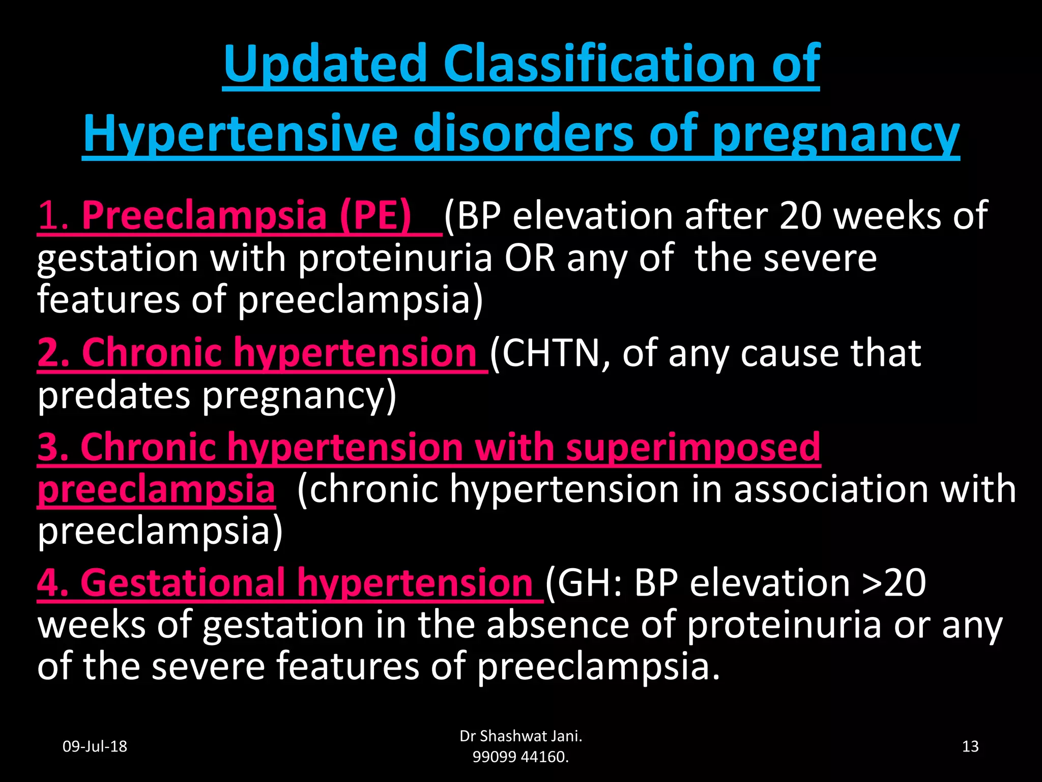 MANAGEMENT OF PREECLAMPSIA BY DR SHASHWAT JANI | PDF