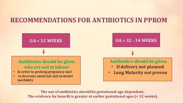 Management of preterm prom on INDUCTION OF LABOUR