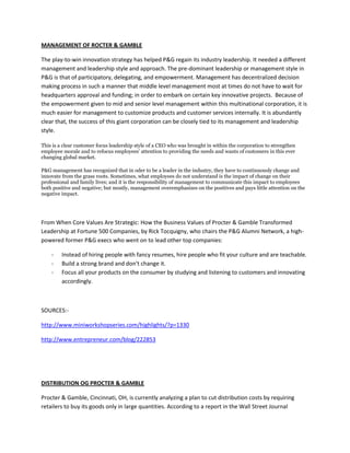 Management of procter | PDF