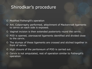 Management of genital prolapse | PPTX