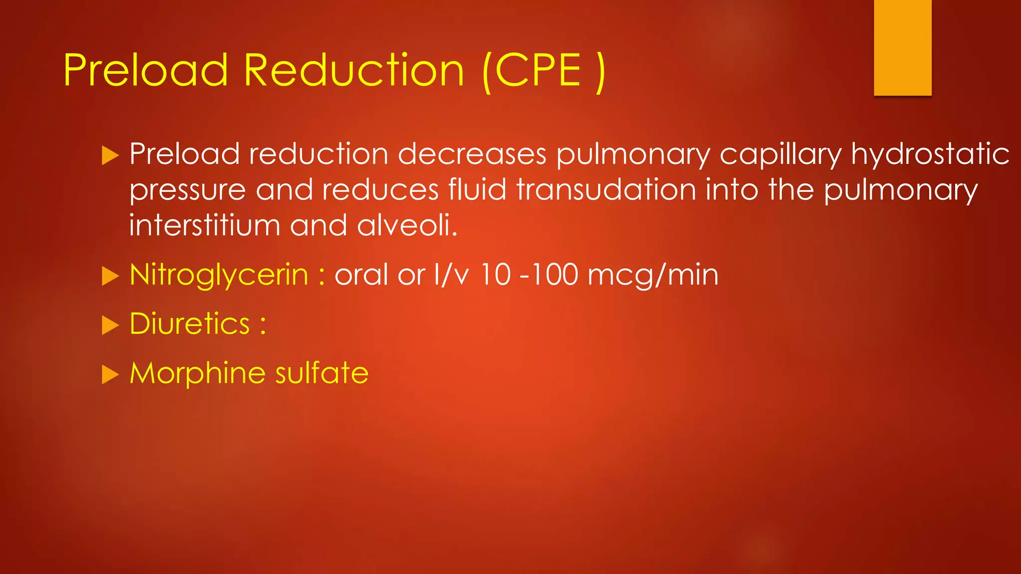 Management of Pulmonary Edema 2014 | PPTX