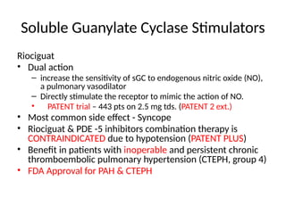 Pulmonary hypertension drugs and management.pptx