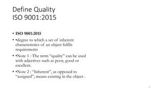 Management of quality ss1 | PPTX