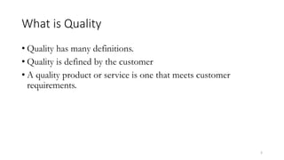 Management of quality ss1 | PPTX