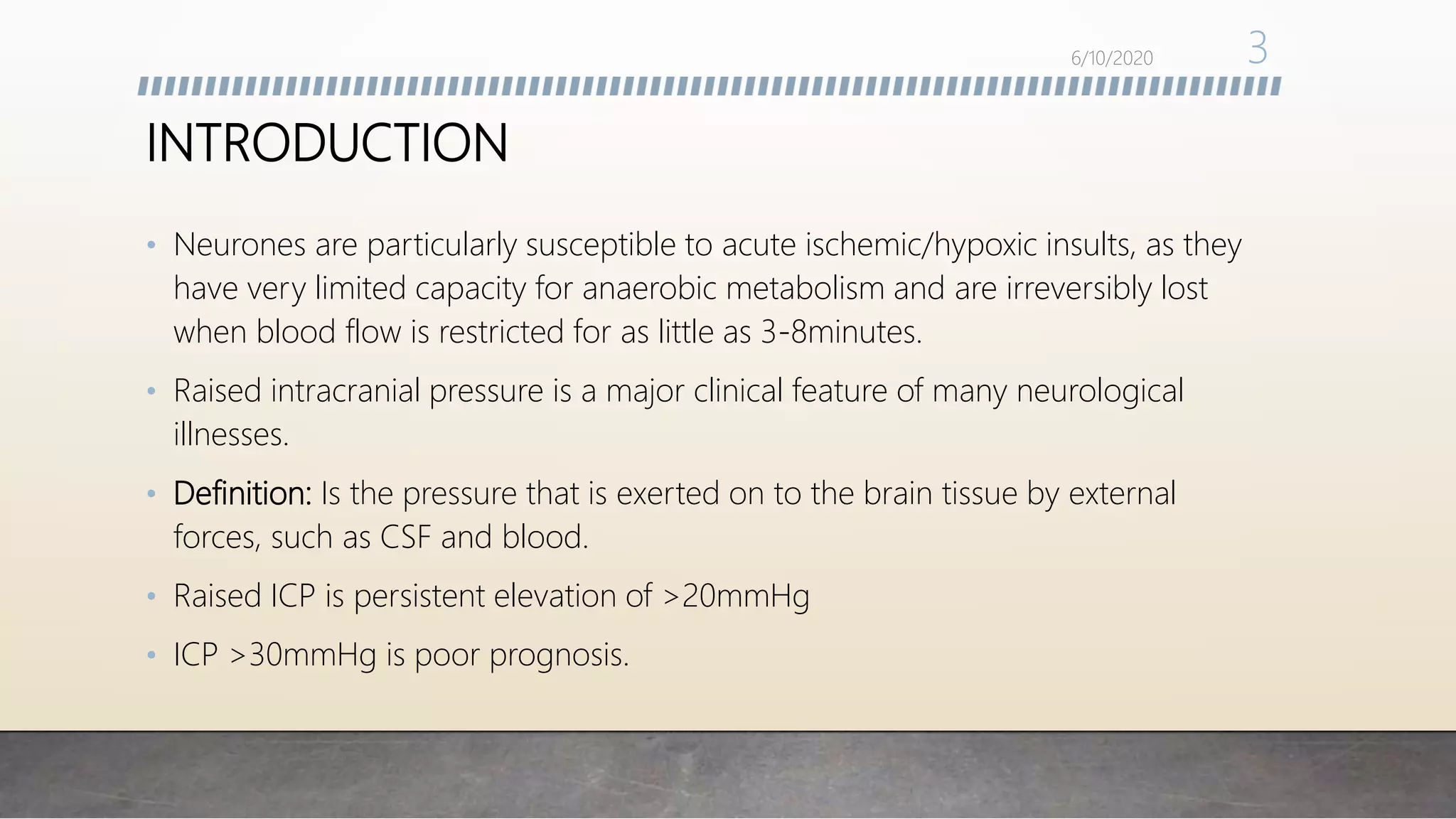 Management of Raised Intracranial Pressure | PPTX