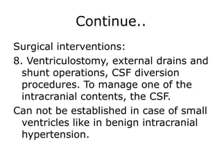 neurosurgery.Management of raised intracranial pressure.(dr.mazn bujan ...