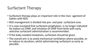 Management of RDS, by Muhammad Ezzat Abdel-Shafy MB.BCh, M.Sc ...