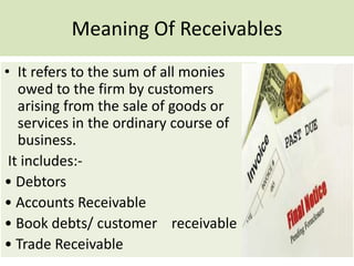 Management of recievables | PPTX