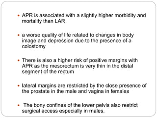 CARCINOMA RECTUM MANAGEMENT | PPTX