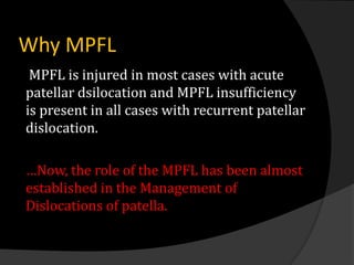Management of recurrent dislocation of patella by reconstructing2 | PPTX