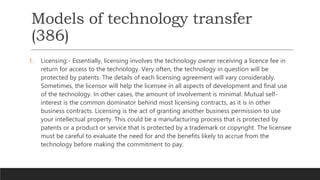 Open innovation and technology transfer chp 11 | PPTX