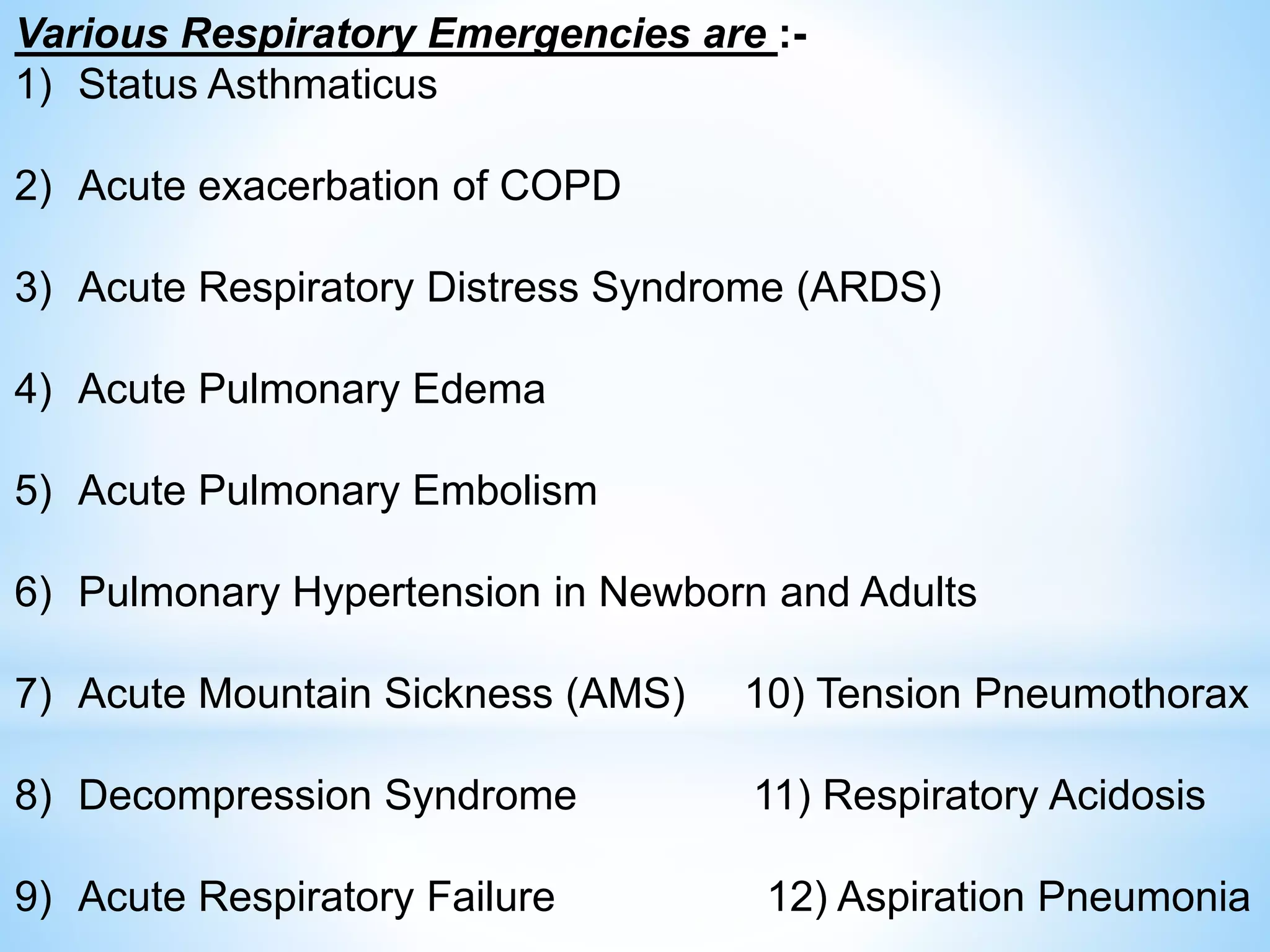 Management of respiratory emergencies | PPTX
