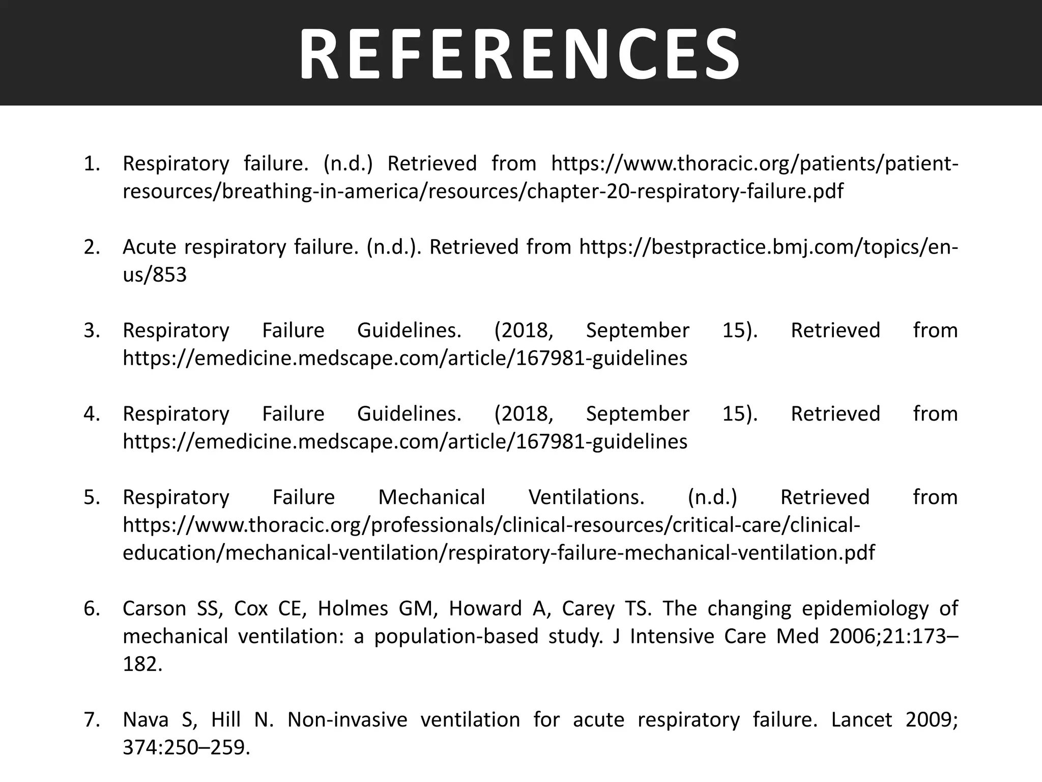 Management of Respiratory Failure | PPTX