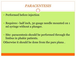 Management of retinal detachment.... | PPTX