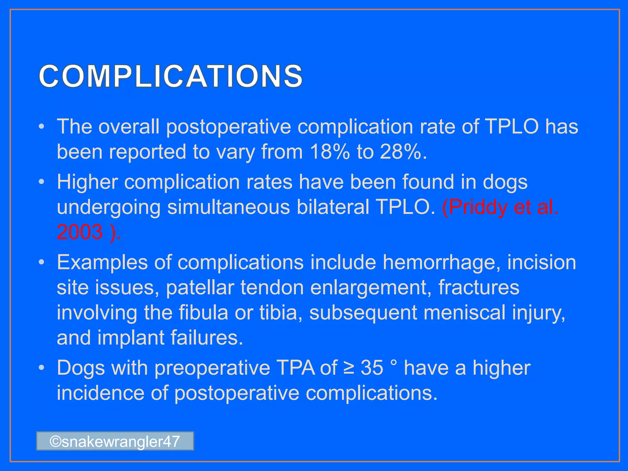 Management of ruptured cruciate ligament in dogs | PPTX
