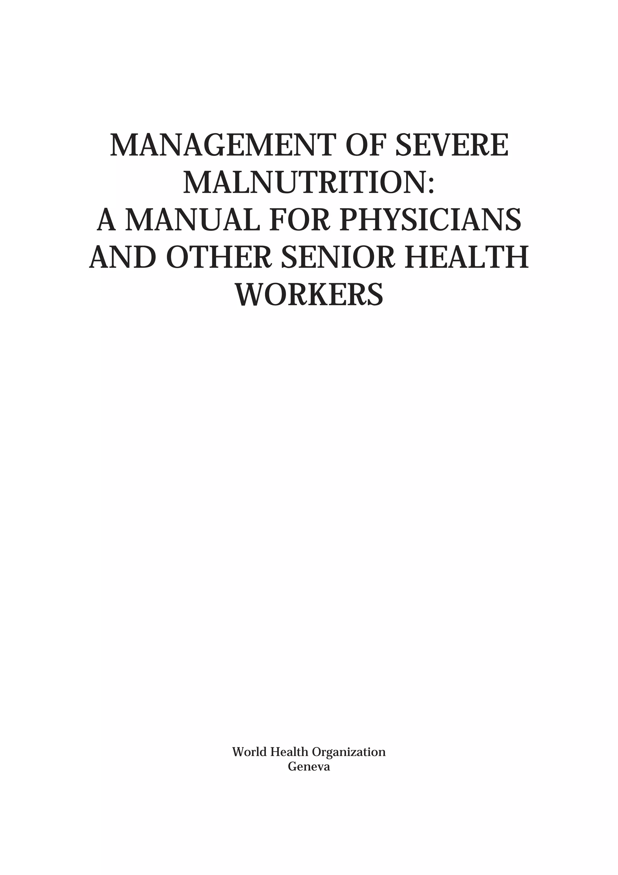 Management of sam guidelines for physicians and health officials | PDF