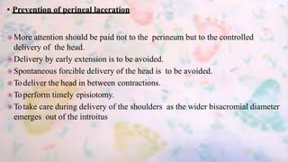 Management of second stage of labour | PPTX