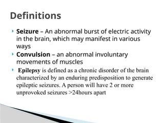 Management of seizure disorders in Zambia pptx | PPT