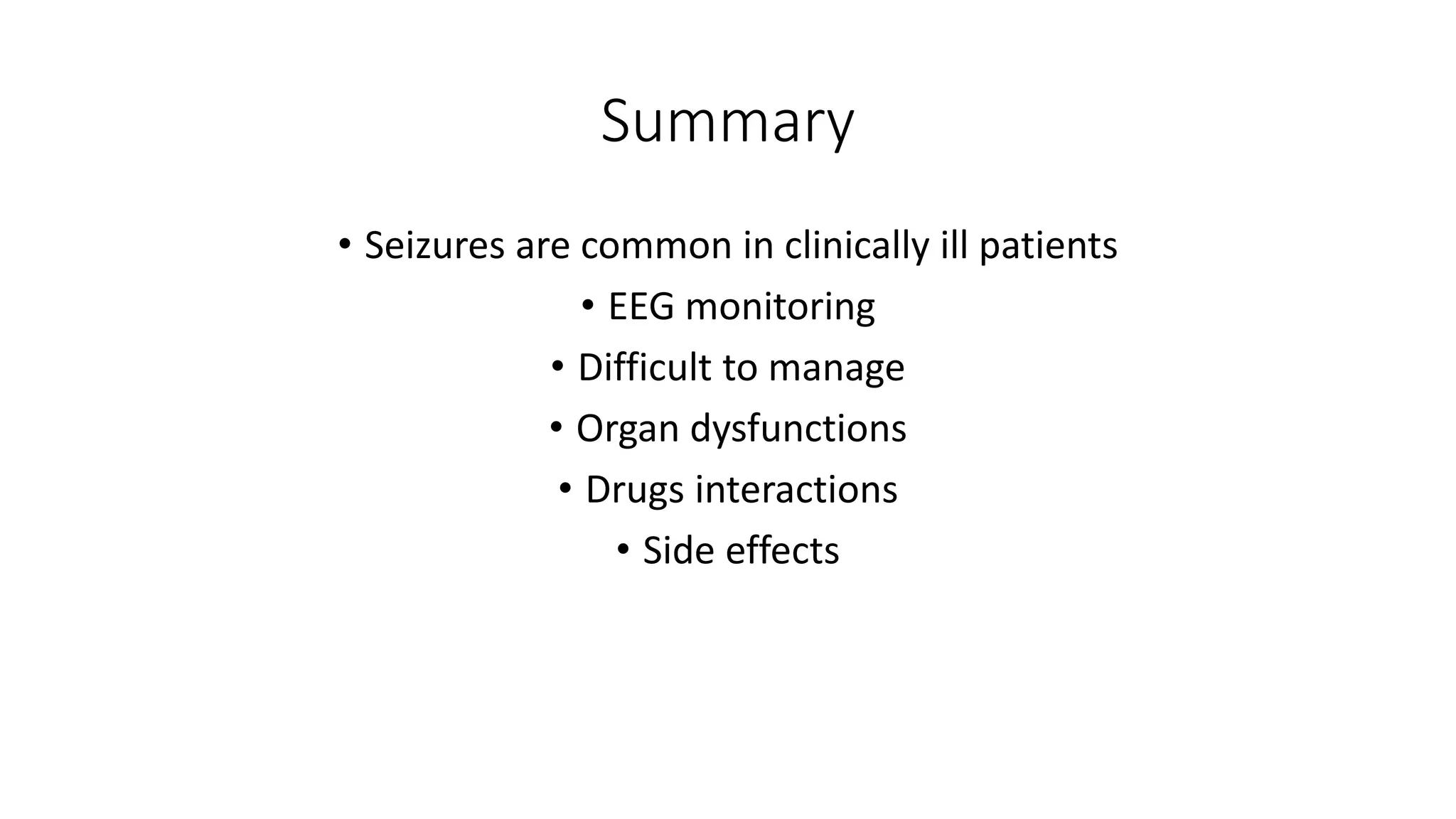 Management of Seizures in Critically Ill Patients | PPTX