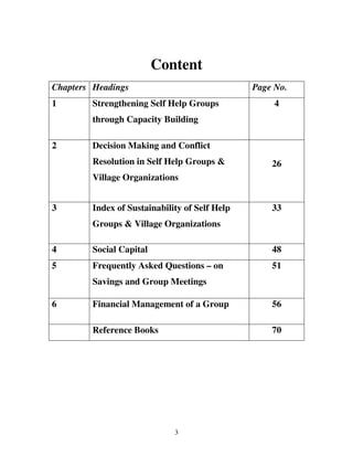 MANAGEMENT OF SELF HELP GROUPS | PDF