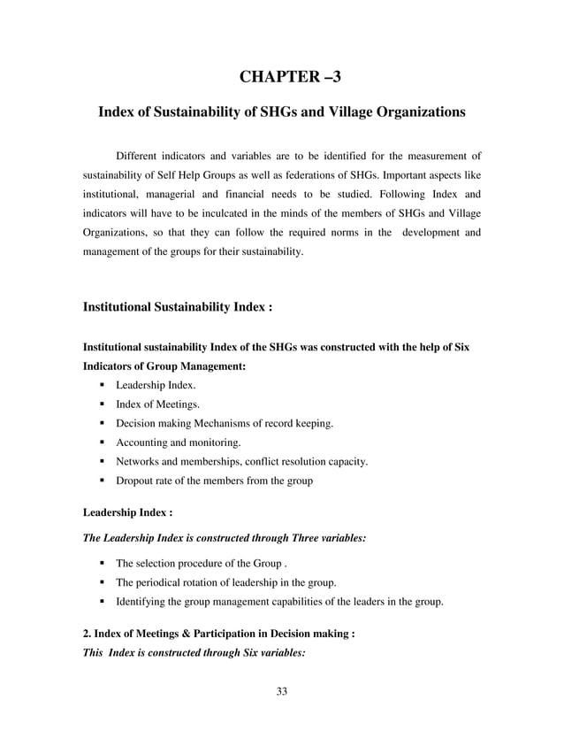 MANAGEMENT OF SELF HELP GROUPS | PDF | Personal Finance