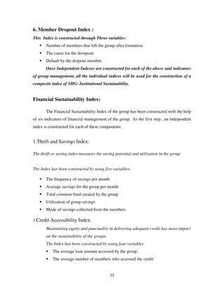 MANAGEMENT OF SELF HELP GROUPS | PDF