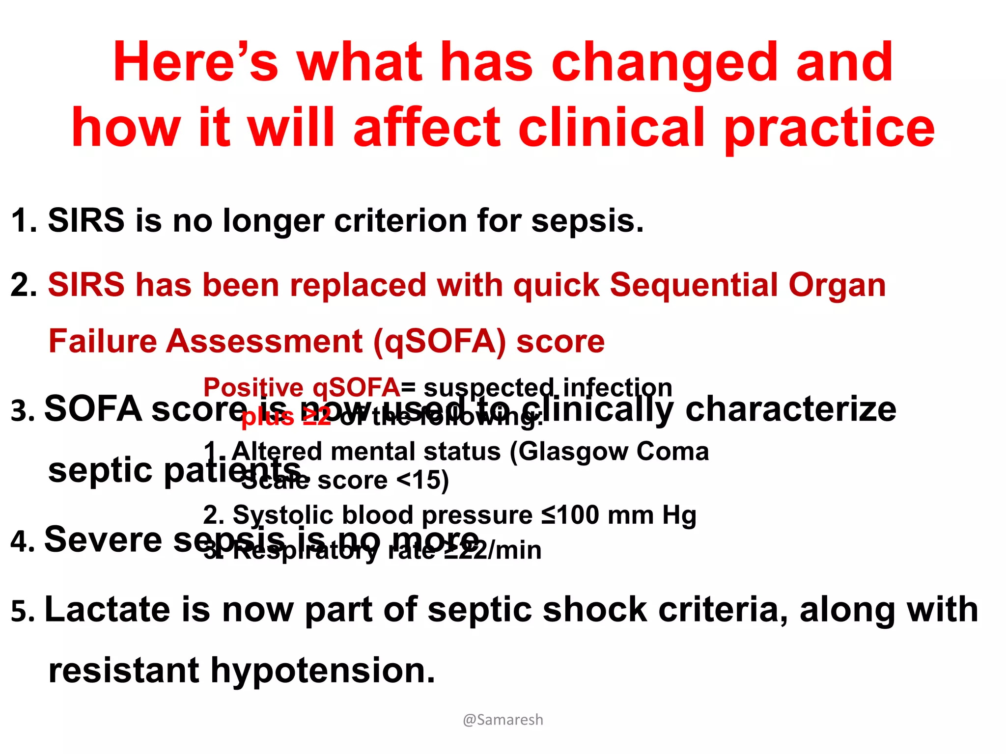Management of sepsis and septic shock | PPTX
