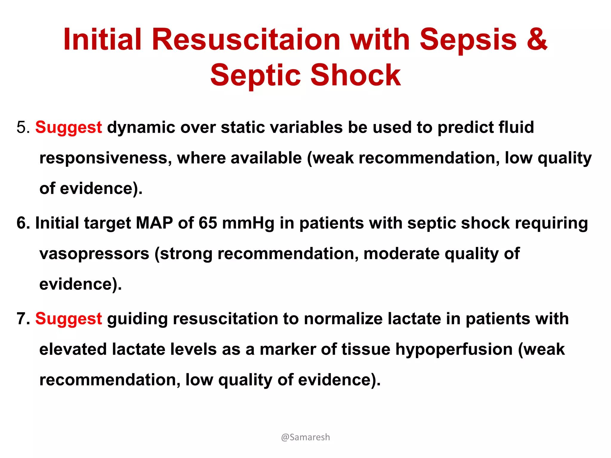Management of sepsis and septic shock | PPTX