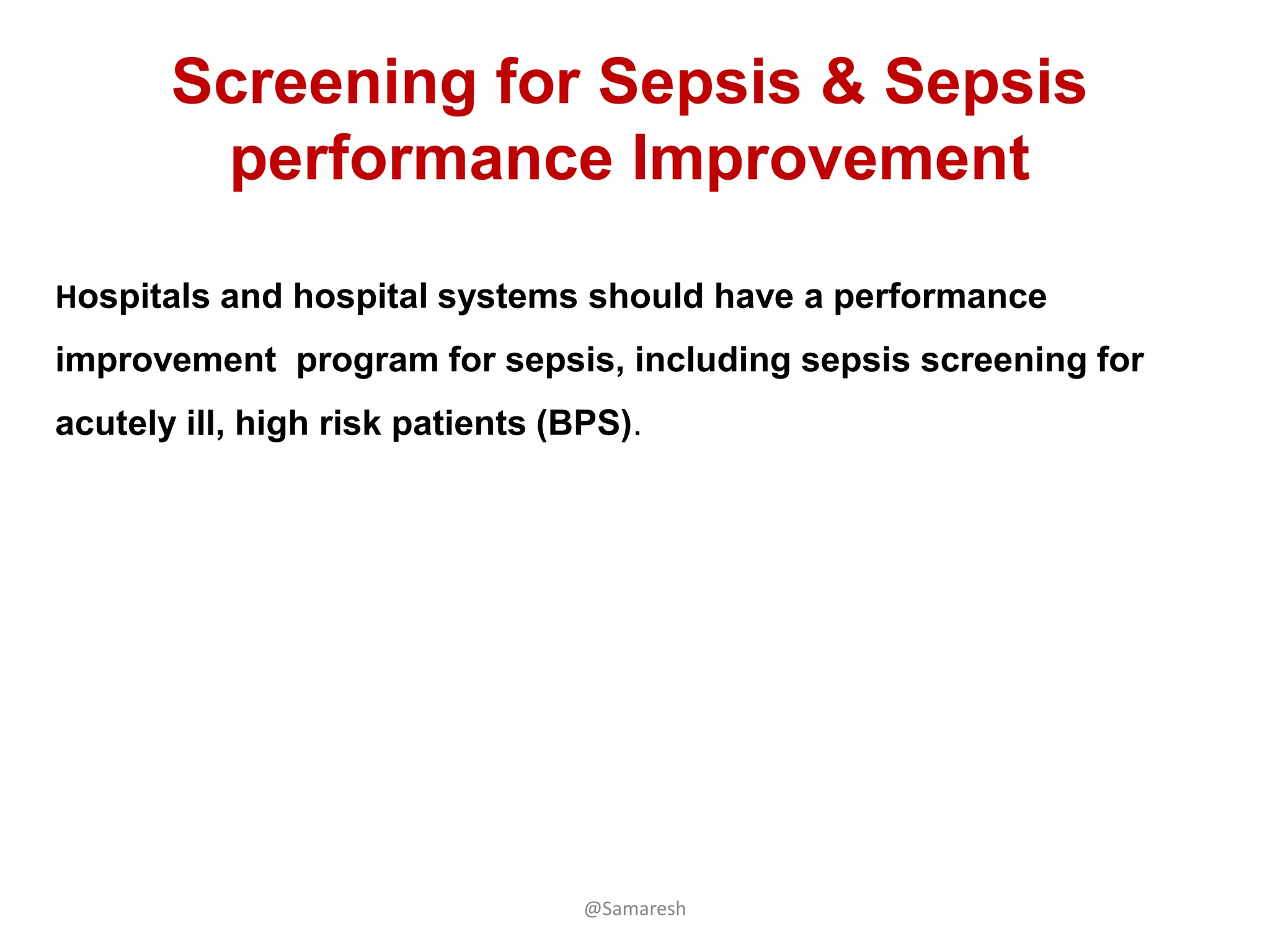 Management of sepsis and septic shock | PPTX