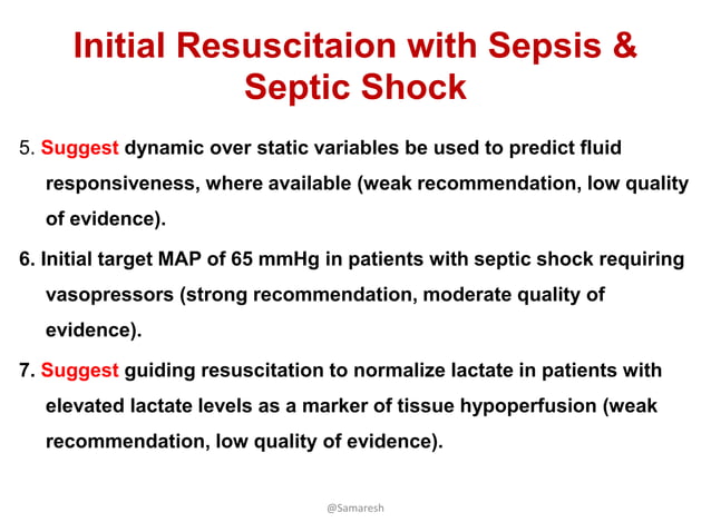 Management of sepsis and septic shock | PPTX | First Aid | Injuries