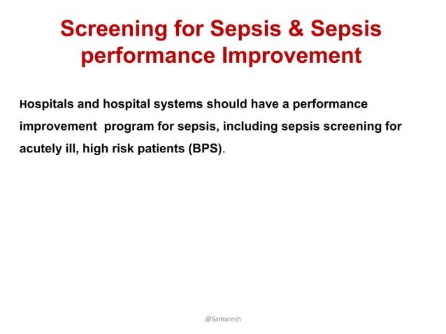 Management of sepsis and septic shock | PPTX | First Aid | Injuries