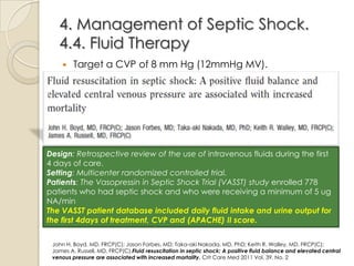 Management of septic shock | PPT