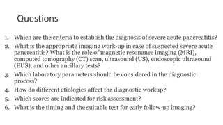 Management of severe acute pancreatitis | PPTX