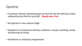 Management of severe malaria | PPTX