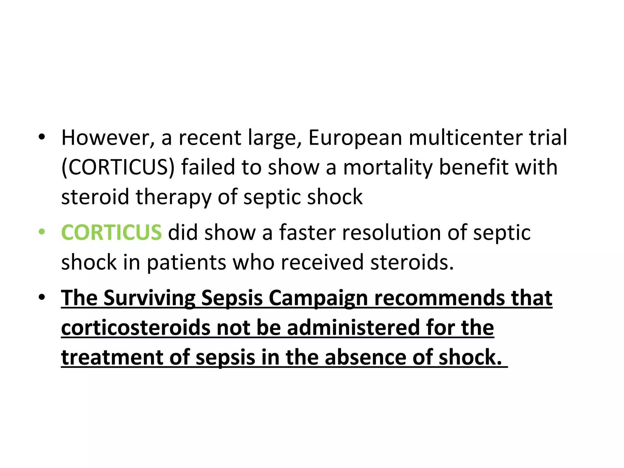 CME: Management of Severe Sepsis & Septic Shock | PPT