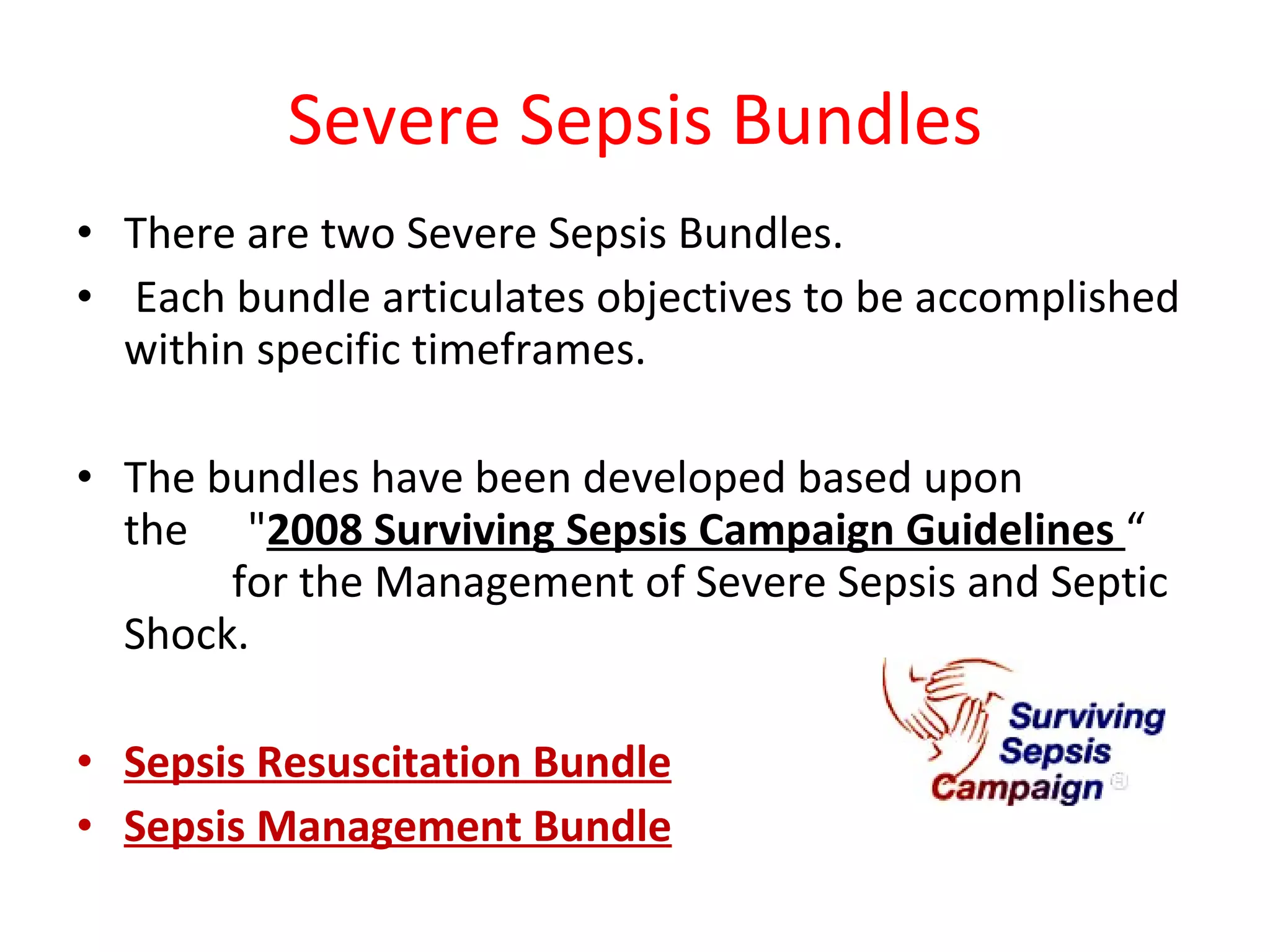CME: Management of Severe Sepsis & Septic Shock | PPT