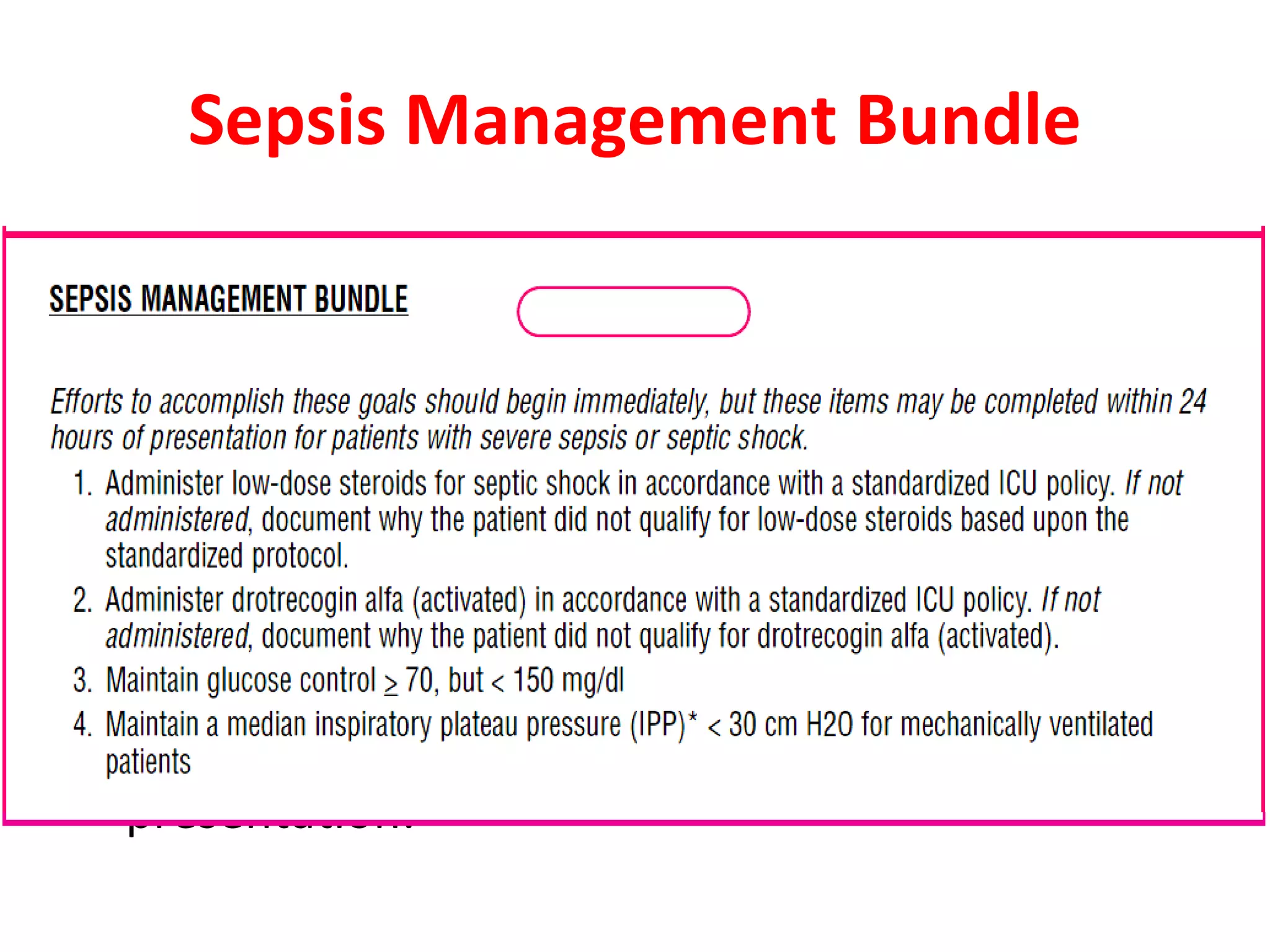 CME: Management of Severe Sepsis & Septic Shock | PPT