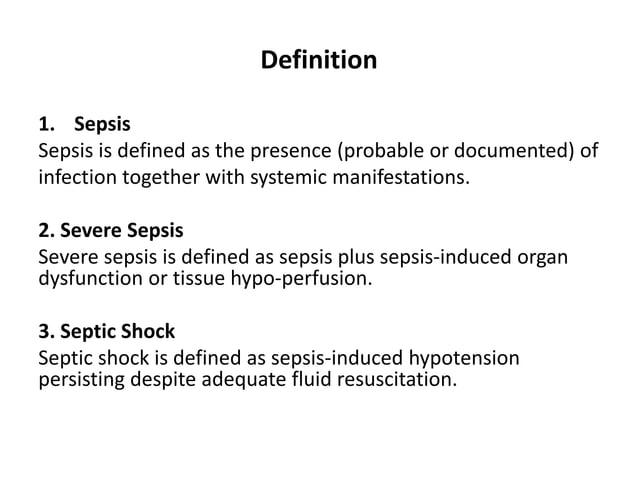 Management of severe sepsis & septic shock f | PPT