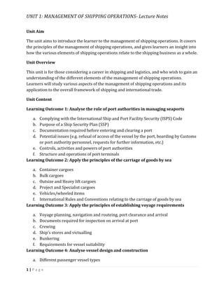 Management of shipping (1) | PDF