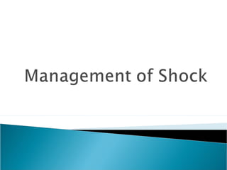 Management of shock | PPT