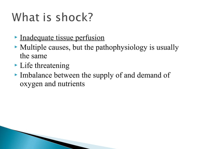 Management of shock | PPT