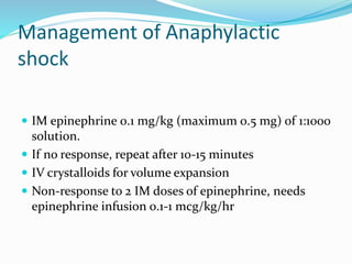 Management of shock | PPTX