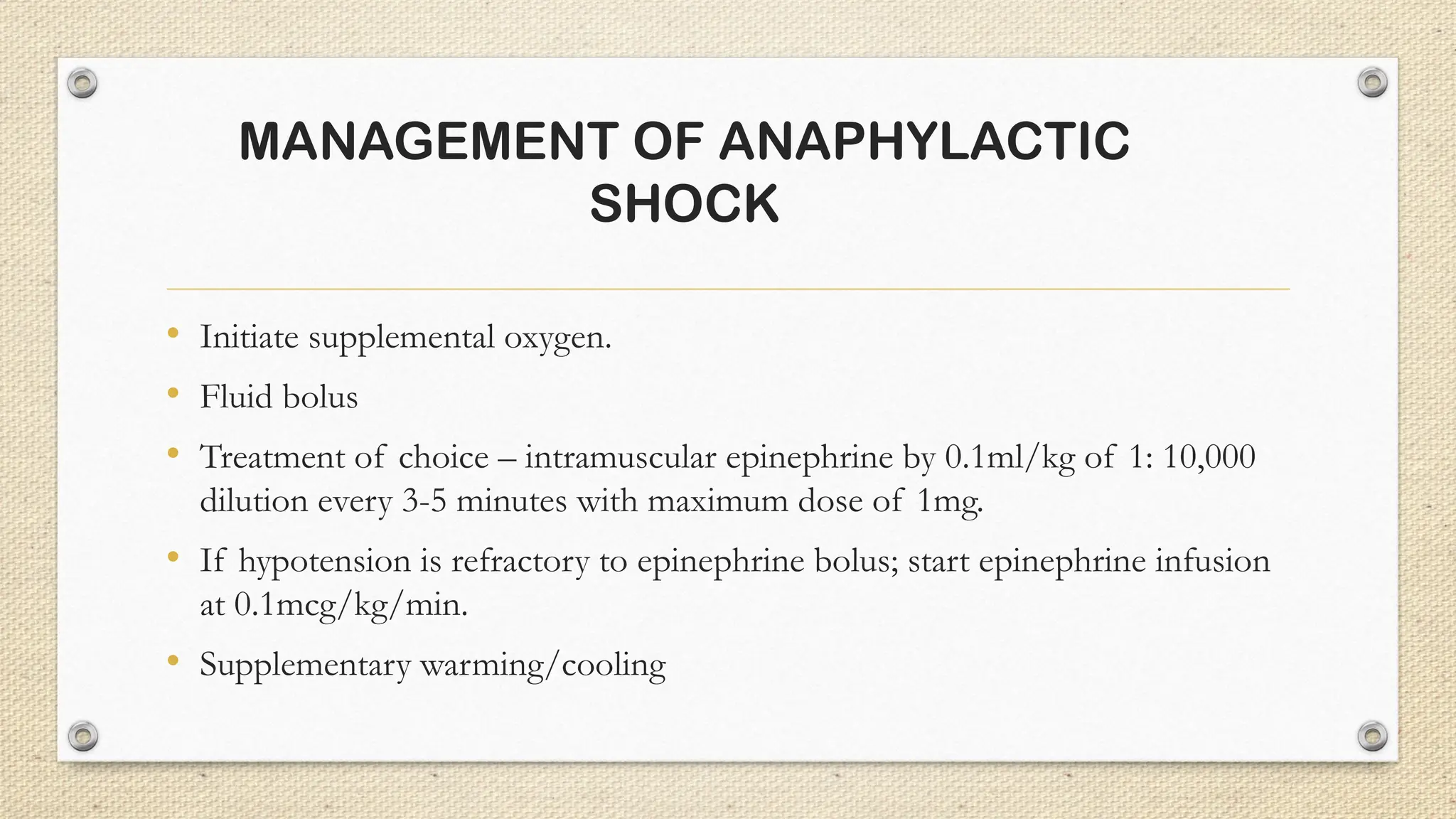management of shock.pptx including anaphylactic shock, suviving sepsis guidelines | PPTX