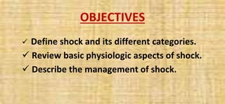 Management of shock | PPTX