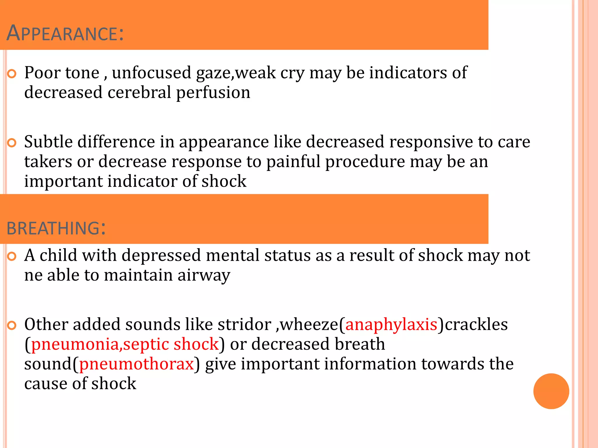Management of shock in children | PPTX